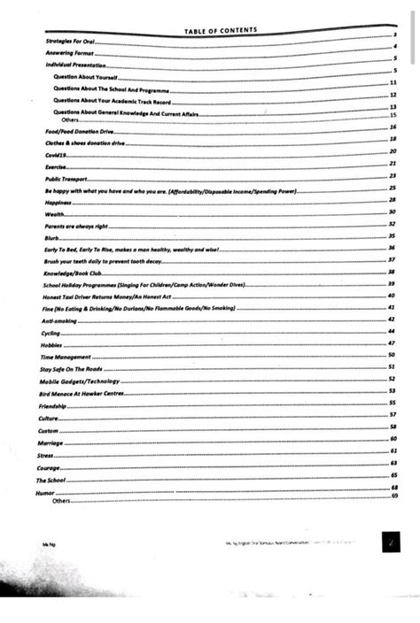Psle Oral Sbc Notes 31 Topics Hobbies And Toys Books And Magazines