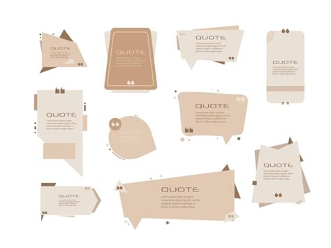 Premium Vector Set Of Frames For Quotes Bubble Comment Text