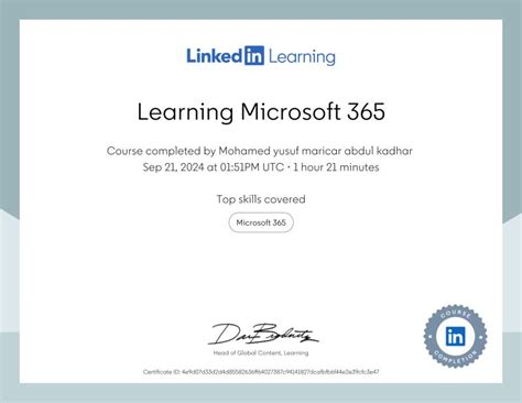 Mohamed Yusuf Maricar Abdul Kadhar On Linkedin Certificate Of Completion