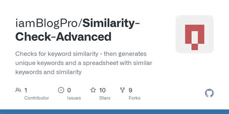 github iamblogpro similarity check advanced checks for keyword