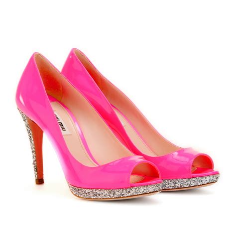 Womens Girls Fashion Shoes PINK BLACK PATENT LEATHER PEEP TOE HEELS