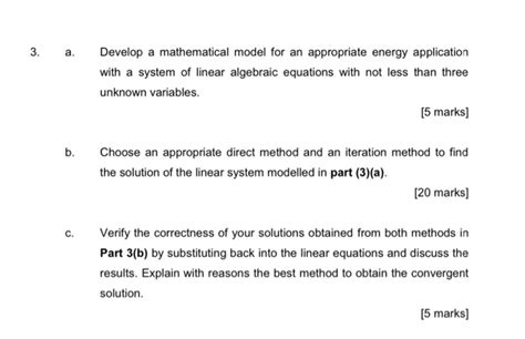 Solved A Develop A Mathematical Model For An Appropriate Chegg