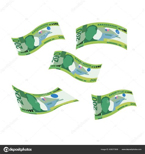 Philippine Peso Vector Illustration Philippines Money Set Bundle