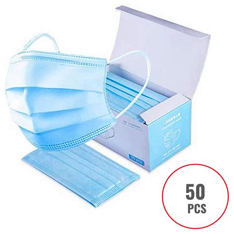 50 Pcs Surgical Procedural Dental Style Face Mask Non Medical