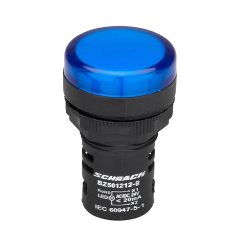 Сигнална лампа с моноблок LED 24V-AC/DC, син цвят - eMAG.bg