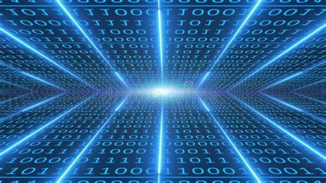 Binary Code Number Random Digital Technology Background Endless Loop
