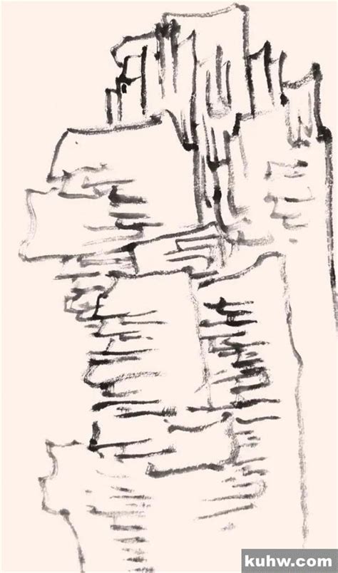 一步一步学画常用皴法（上） 酷画网