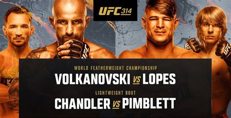 Ufc 314 Volkanovski Vs Lopes April 12 2025 700 Pm