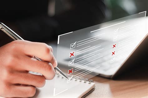 Konsep Bentuk Survei Kuesioner Dengan Kotak Centang Mengisi Formulir