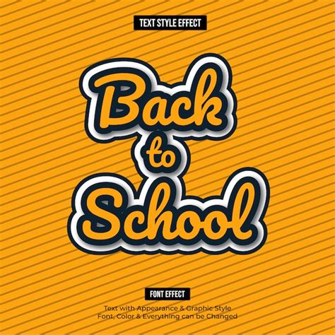 Premium Vector Back To School Editable Text Effect