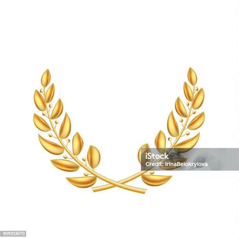 벡터 황금 월계관 화 환 우승자 반짝 기호 3차원 형태에 대한 스톡 벡터 아트 및 기타 이미지 3차원 형태 돈벌이 월계관