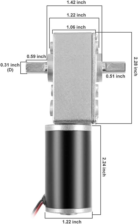 Sourcingmap Double Shaft Gear Motor Dc 24v 5rpm High Torque Speed