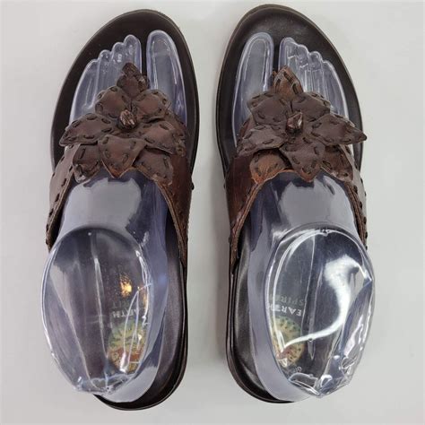 Earth Spirit Gelron 2000 Sandals Brown Leather Womens Gem