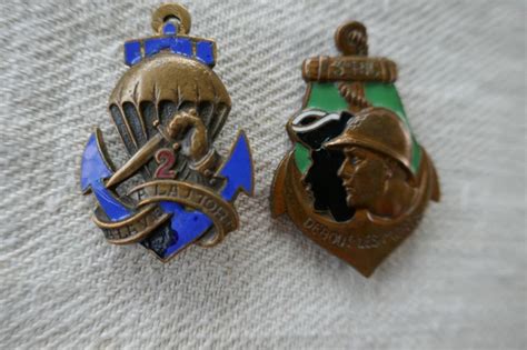 MILITARY BADGE 2ND BCCP Paratrooper Commandos And 3rd RIC Colonial Infantry 36 16 PicClick UK