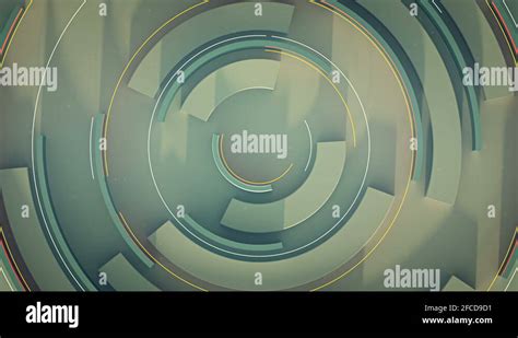 Rotating Circle Elements Seamless Loop 3d Render Animation Stock Video Footage Alamy