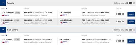 Lastminute přímé lety z Prahy na Kanáry i se zavazadlem Letenky od 3