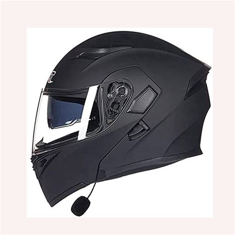 Buy JIE Racing Helmet Bluetooth Flip Up Helmets Full Face Motorcycle Helmet Integrated