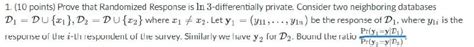 solved 1 10 points prove that randomized response is in