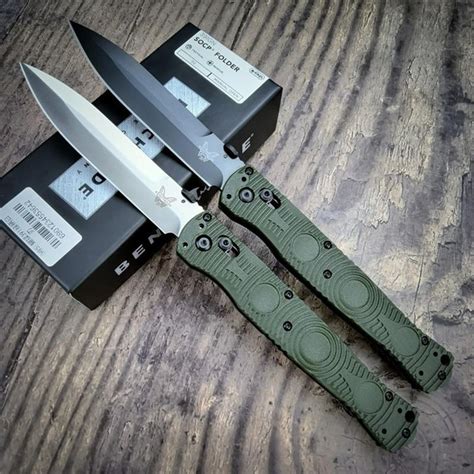 391gn Benchmade Socp Pocket Folding Knife Thin S35v Sliver Black Blade