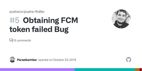 Obtaining Fcm Token Failed Bug · Issue 5 · Pushecopushe Flutter · Github
