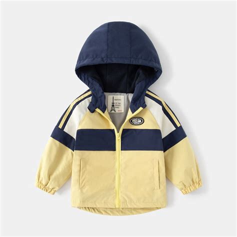 Ветровка Мальчики Девочки темно лазурный желтый V образный Полиэфир размер 130 Без рукавов