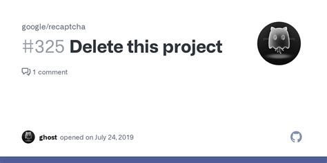 Delete This Project Issue 325 Google Recaptcha GitHub