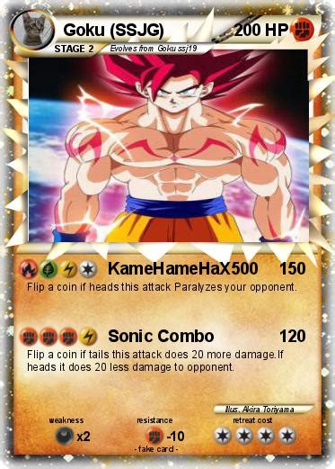 Pokémon Goku Ssjg 5 5 Kamehamehax500 My Pokemon Card