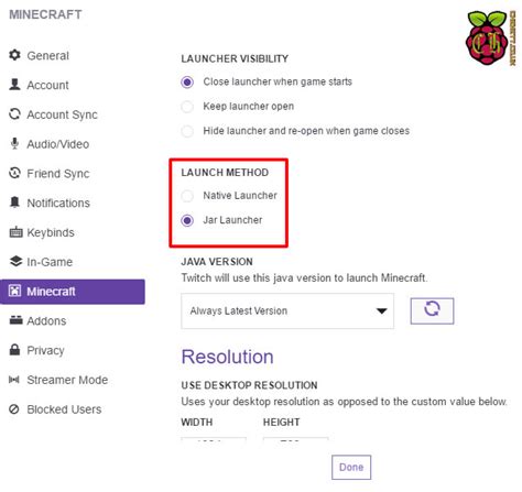 Jar Launcher Twitch Minecraft The Chewett Blog