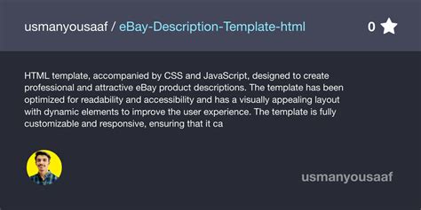 github usmanyousaaf ebay description template html html template