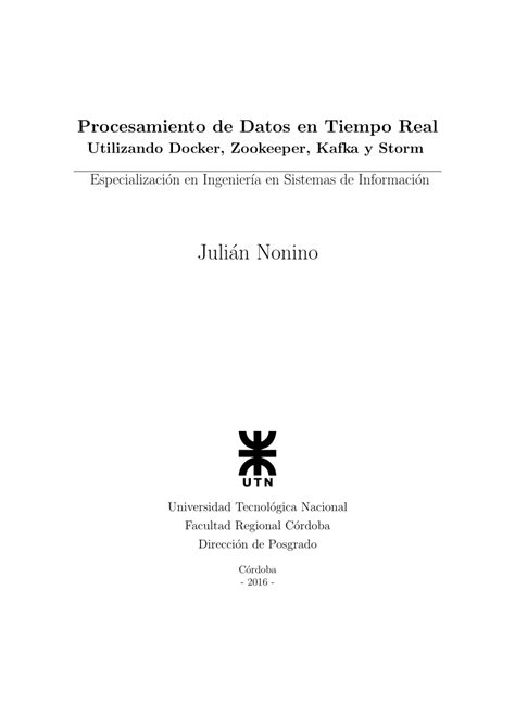 Pdf Procesamiento De Datos En Tiempo Real Utilizando Docker