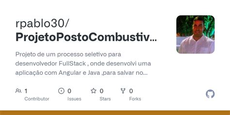 GitHub Rpablo30 ProjetoPostoCombustivel Backend Projeto De Um
