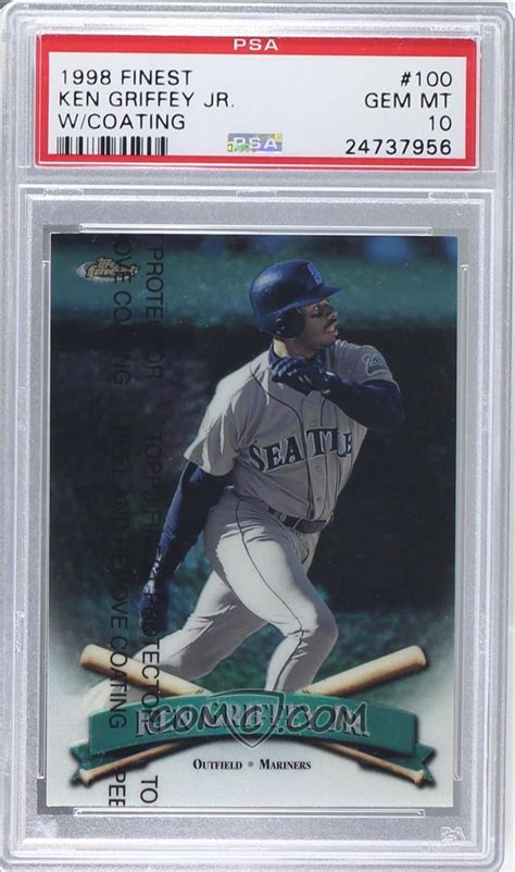1998 Topps Finest Base 100 Ken Griffey Jr Psa 10 Gem Mt