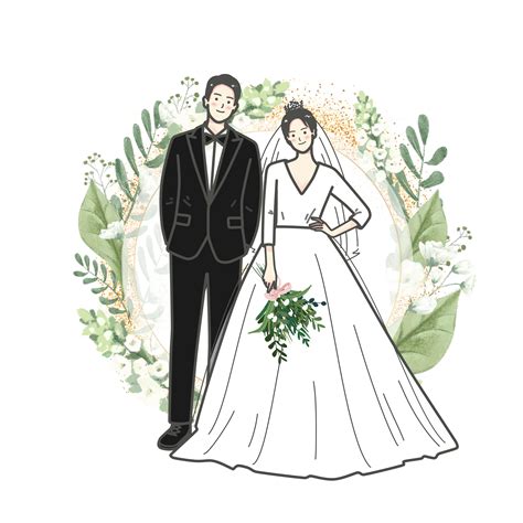 結婚照手繪q版全身立牌卡通婚禮插畫人物婚紗照設計情侶 Taobao