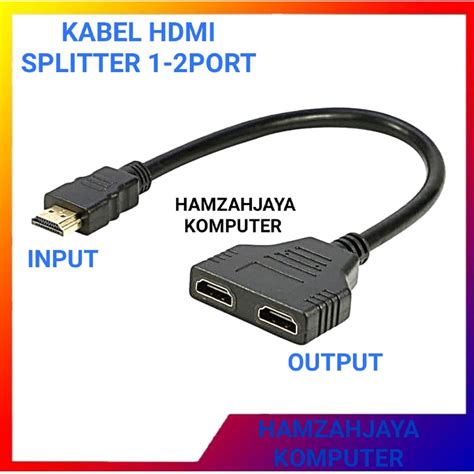 Jual Kabel Hdmi Cabang Hdmi Splitter Hdmi Pararel 2port 1in 2 Out 1