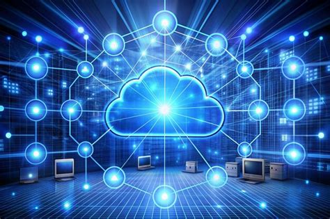 Cloud Computing Technology Internet Storage Network Concept Premium Ai Generated Image