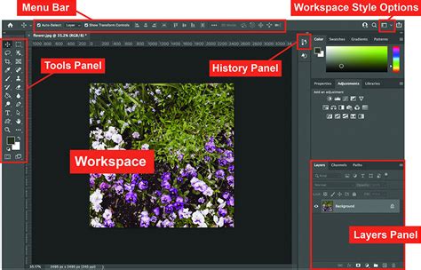 Photoshop Workspace With Menu Bar Tool Options Ba Pho Vrogue Co