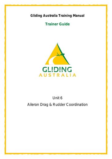Gpc 06 Aileron Drag And Rudder Coordination Trainer Guide Rev 1