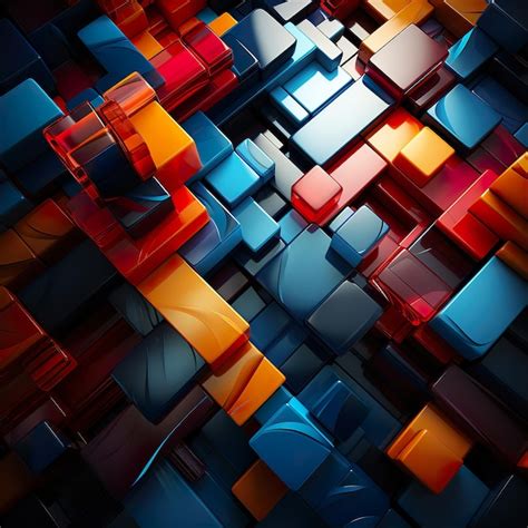 Premium Ai Image 3d Colorful Glossy And Matte Abstract Background Ultra Hd Abstract Background