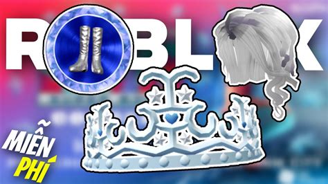 Roblox Event Cách lấy 3 item free Frosted Tiara Frosted Hair