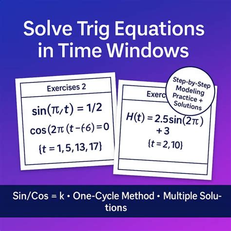 Trig Equations Modeling Workbook Tides Seasons Motion Grades 1112
