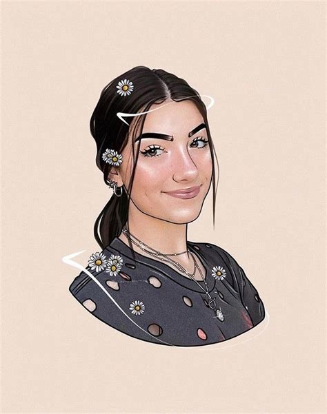 Download Charli D Amelio Art Wallpaper Wallpapers Com