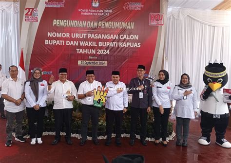 Sah Ini Nomor Urut Lima Pasang Bakal Calon Bupati Dan Wakil Bupati Kapuas