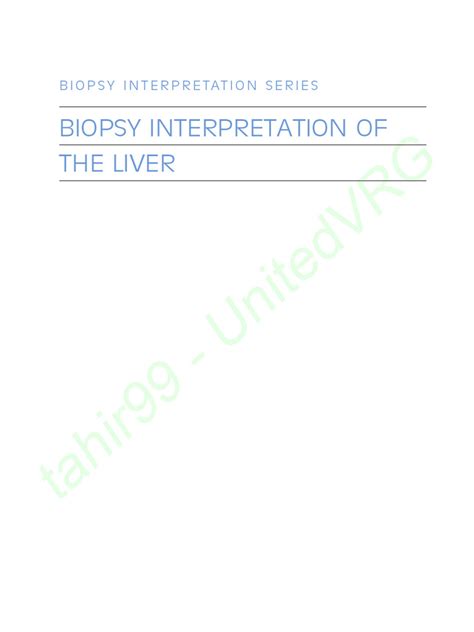 Bis Biopsy Interpretation Of The Liver Pdf Biopsy Cirrhosis