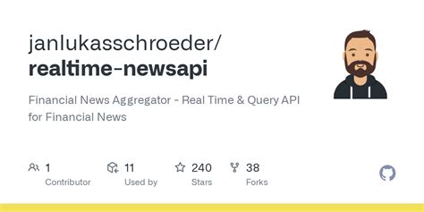 Github Janlukasschroederrealtime Newsapi Financial News Aggregator