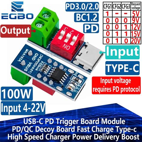 1PCS 5PCS 10PCS USB C PD Trigger Board Module PD QC Decoy Fast Charge USB Type