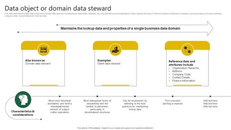 Data Object Or Domain Data Steward Stewardship By Project Model Ppt Template