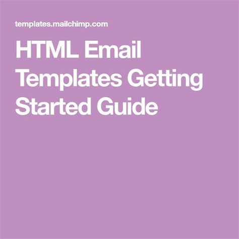 Html Email Templates Getting Started Guide Html Email Email