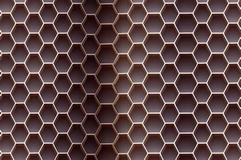 Premium Photo 3d Render Seamless Honeycomb Pattern