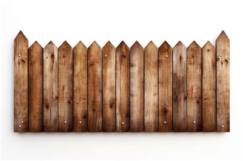 Premium Photo Isolated Wooden Fence Rustic Boundary Design