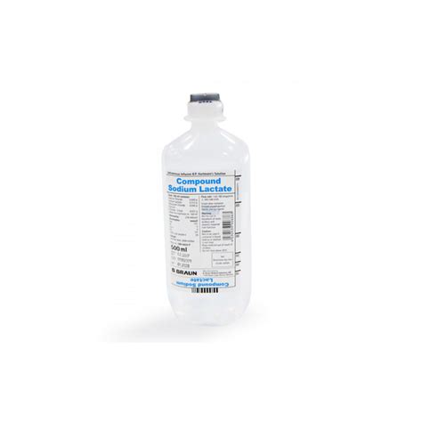 B Braun Iv Infusion Compound Sodium Lactate Hartmanns 500ml